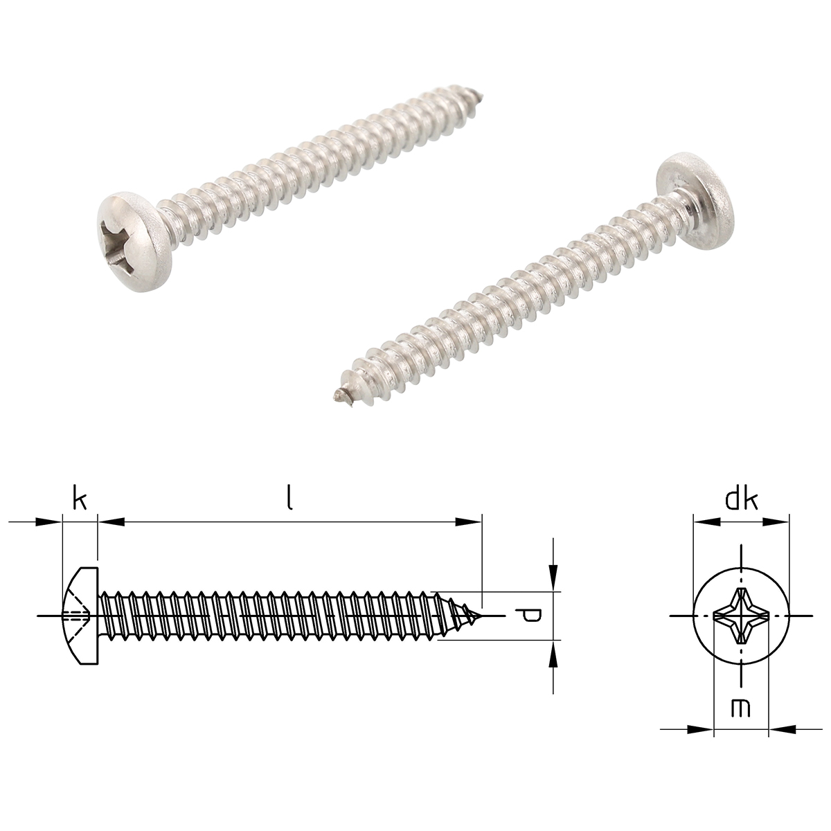 DIN 7981 YSB Sac Vidası | Platin Civata