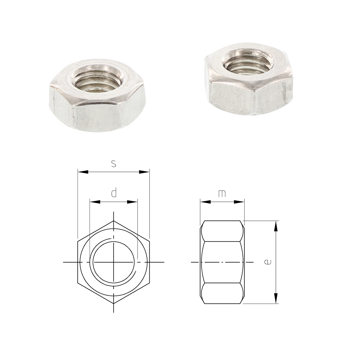 DIN 934 Sol Diş Somun | Platin Civata